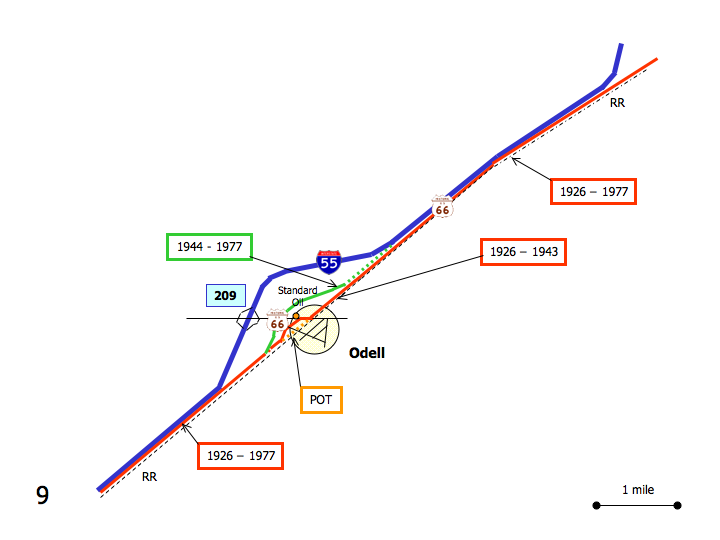 Eastbound Odell - Historic66